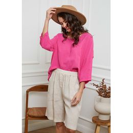 La Compagnie Du Lin Bluse "Fraiche" in Pink - 77% | Gr&ouml;&szlig;e XL | Damen-blusen