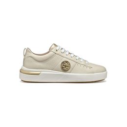 Geox Leder-Sneakers "Dalyla" in Creme - 54% | Gr&ouml;&szlig;e 38 | Damen-sneakers