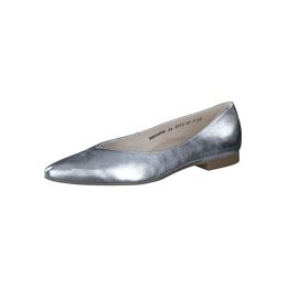 Paul Green Leder-Ballerinas in Silber - 46% | Gr&ouml;&szlig;e 40 | Damen-ballerinas