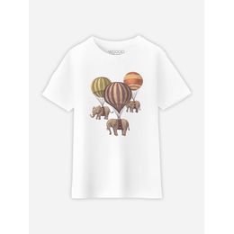 WOOOP Shirt "Fly of Elephants" in Wei&szlig; - 67% | Gr&ouml;&szlig;e 140 | Kinder-oberteile