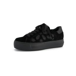 Paul Green Leder-Sneakers in Schwarz - 42% | Gr&ouml;&szlig;e 38 | Damen-sneakers