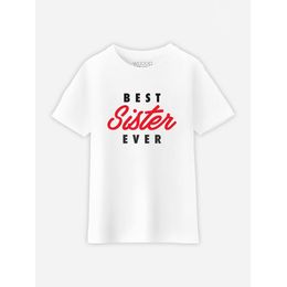 WOOOP Shirt "Best Sister Ever" in Wei&szlig; - 67% | Gr&ouml;&szlig;e 92 | Kinder-oberteile