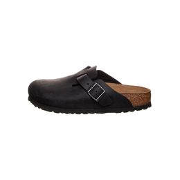 Birkenstock Leder-Clogs "Boston" in Schwarz - Weite S - 13% | Gr&ouml;&szlig;e 37 | Damen-pantoletten