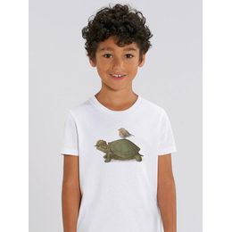 WOOOP Shirt "Turtle And Bird" in Wei&szlig; - 64% | Gr&ouml;&szlig;e 104 | Kinder-oberteile
