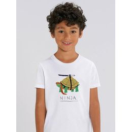 WOOOP Shirt "Ninja Turtle" in Wei&szlig; - 67% | Gr&ouml;&szlig;e 116 | Kinder-oberteile