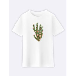 WOOOP Shirt "Cactus and roses" in Wei&szlig; - 67% | Gr&ouml;&szlig;e 128 | Kinder-oberteile