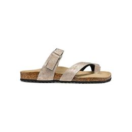 Geox Zehentrenner "Brionia" in Gold/ Wei&szlig; - 49% | Gr&ouml;&szlig;e 40 | Damen-sandalen