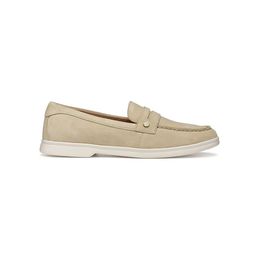 Geox Leder-Slipper "Xand 3" in Creme - 51% | Gr&ouml;&szlig;e 38 | Damen-schuhe-halbschuhe