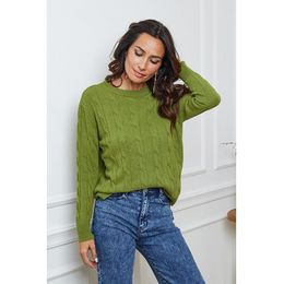 So Cachemire Pullover "Kirem" in Gr&uuml;n - 68% | Gr&ouml;&szlig;e L | Damen-pullover-cardigans