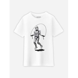 WOOOP Shirt "Stormtrooper Skipping" in Wei&szlig; - 67% | Gr&ouml;&szlig;e 104 | Kinder-oberteile