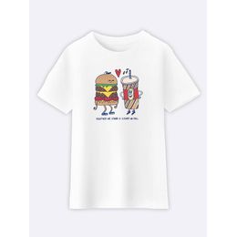 WOOOP Shirt "Together" in Wei&szlig; - 61% | Gr&ouml;&szlig;e 152 | Kinder-oberteile
