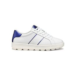 Geox Leder-Sneakers "Spherca Ecub" in Wei&szlig;/ Lila - 45% | Gr&ouml;&szlig;e 40 | Damen-sneakers