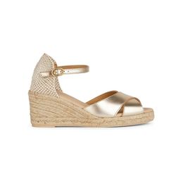Geox Leder-Sandaletten "Gelsa" in Gold - 50% | Gr&ouml;&szlig;e 37 | Damen-sandalen