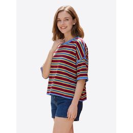 Imily Bela T-Shirt Damen Gr&ouml;&szlig;e XXL blau / goldgelb / burgunder