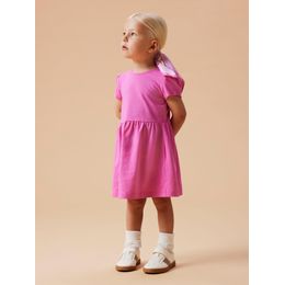 Minikleid name it "NMFVIVIA SS DRESS NOOS", M&auml;dchen, Gr. 116, N-Gr, strawberry moon, Jersey, Obermaterial: 100% Baumwolle, unifarben, kniefrei, Rundhals, Kleider Minikleid, Baumwolle, kurze Puff&auml;rmel