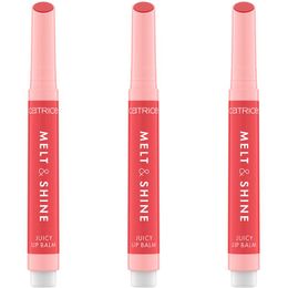 Catrice Damen Lippenbalsam &raquo;MELT & SHINE JUICY LIP BALM&laquo; zartschmelzender Lippenbalsam f&uuml;r voller aussehende Lippen rot