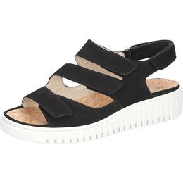 Waldl&auml;ufer Waldl&auml;ufer Damen Keilsandalette &raquo;H-Willow&laquo; , Sommerschuh, Sandale, Keilabsatz, mit Kork-Fu&szlig;bett, Weite H schwarz 4 (37)
