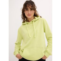 bonprix Damen bonprix Hoodie &raquo;Hoodie&laquo;, lockere Passform, aus Baumwollmischung, mit K&auml;ngurutasche gr&uuml;n 56/58 (XXXL)