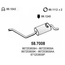 Asso Endschalld&auml;mpfer 587008 f&uuml;r VW
