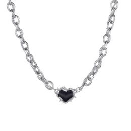 Firetti Damen Kette mit Anh&auml;nger &raquo;Schmuck Geschenk Edelstahl Halsschmuck Halskette Ankerkette Herz&laquo; mit Harzstein (synth.)