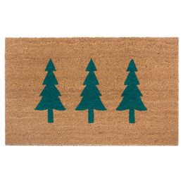 Hanse Home Fu&szlig;matte &raquo;Mix Mats Kokos Pine Trees, T&uuml;rmatte&laquo; rechteckig 15 mm H&ouml;he Weihnachten, Schmutzfangmatte, Outdoor, Rutschfest, Innen, Kokosmatte 