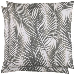 GO-DE Dekokissen &raquo;Klara&laquo; 2er Set, 48x10x48 cm grau Baumwolle, Polyester