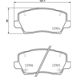 Brembo Bremsbelagsatz, Scheibenbremse P 30 114 vorne rechts links mit Zubeh&ouml;r f&uuml;r KIA 58101G6A30 58101G6A40