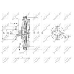 NRF Kupplung, K&uuml;hlerl&uuml;fter 49580 168mm f&uuml;r SUZUKI 1712077E01 1712077E00 91176889