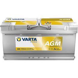 Varta Starterbatterie DYNAMIC AGM 12 V, 105 Ah, 950 A 605901095K262 12V 105Ah 950A f&uuml;r HYUNDAI VW FIAT AUDI CITRO&Euml;N IVECO MERCEDES-BENZ PORSCHE VOLVO