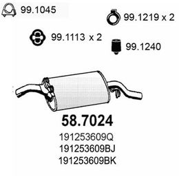Asso Endschalld&auml;mpfer 587024 f&uuml;r VW