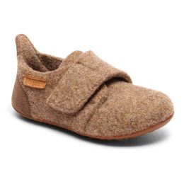 bisgaard Kinder Hausschuh &raquo;casual wool&laquo; Klettschuh mit Lammwolle gef&uuml;ttert, Gr&ouml;&szlig;enschablone zum Download braun 28