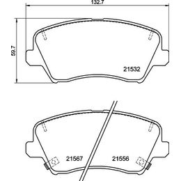 Brembo Bremsbelagsatz, Scheibenbremse P 30 123 vorne rechts links mit Zubeh&ouml;r f&uuml;r HYUNDAI KIA (DYK) (BEIJING) 58101J3A00 58101A5A30 58101A7A01