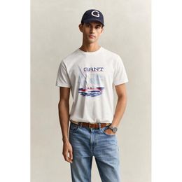 Gant Damen T-Shirt &raquo;GRAPHIC&laquo; Regular fit mit Rundhalsausschnitt 3XL