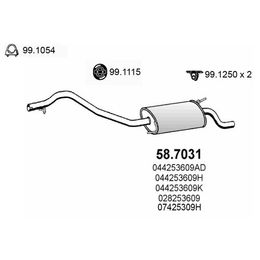 Asso Endschalld&auml;mpfer 587031 f&uuml;r VW