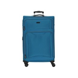 d&n D&N Travel Line 9204 - 4-Rollen-Trolley L 76 cm (schwarz) in blau | Gr.: onesize