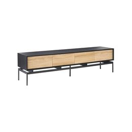 Beliani TV-M&ouml;bel LANCELIN in Braun/Schwarz - (W) 180 x (H) 46 x (L) 35 cm | Gr.: onesize