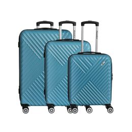 Paradise by CHECK.IN Kingston - 4-Rollen-Trolley Set 3tlg. (lila) in t&uuml;rkis | Gr.: onesize