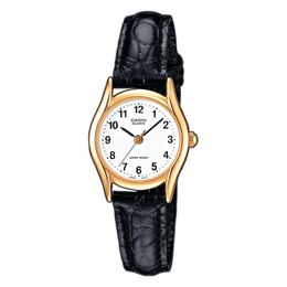 Casio Damenuhr Edelstahl Leder 28.5 &times; 23 &times; 7.1 mm | Gr.: onesize