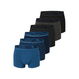 uncover by Schiesser Retro Short / Pant Cotton in Blau / schwarz | Gr.: L