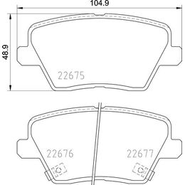 Brembo Bremsbelagsatz, Scheibenbremse P 30 109 hinten rechts links mit Zubeh&ouml;r f&uuml;r HYUNDAI 58302G4A30