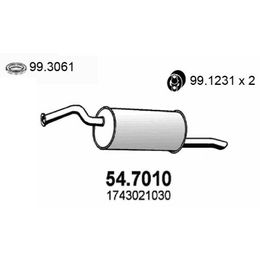 Asso Endschalld&auml;mpfer 547010 f&uuml;r TOYOTA