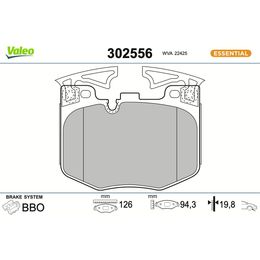 Valeo Bremsbelagsatz, Scheibenbremse 302556 Vorderachse f&uuml;r BMW (BRILLIANCE) TOYOTA