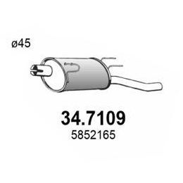 Asso Endschalld&auml;mpfer 34.7109 f&uuml;r VAUXHALL OPEL 13107611 5852448 13220575