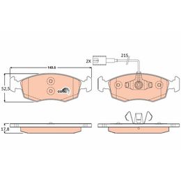 TRW Bremsbelagsatz, Scheibenbremse GDB1900 vorne rechts links f&uuml;r ALFA ROMEO FIAT 0000071772815 77366537 77365811
