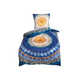 Traumschlaf Bettw&auml;sche Orient Dreams in blau | Gr.: 200x200 (2x 80x80 cm)