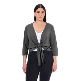 Ulla Popken Shirtjacke in graphitgrau | Gr.: 42-44