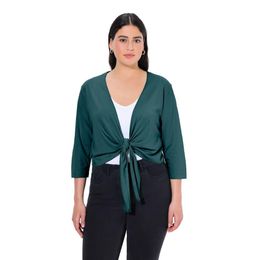 Ulla Popken Shirtjacke in petrol | Gr.: 42-44