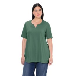 Ulla Popken Shirt in dunkel eukalyptus | Gr.: 50-52