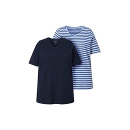 Ulla Popken Shirt in denimblau | Gr.: 46-48