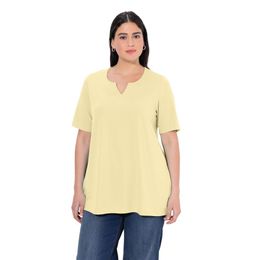 Ulla Popken Shirt in blassgelb | Gr.: 58-60